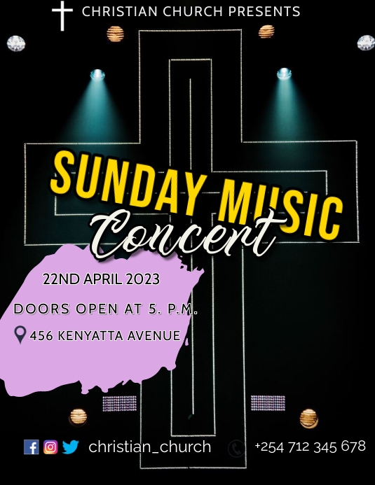 Sunday Music Concert Template | PosterMyWall