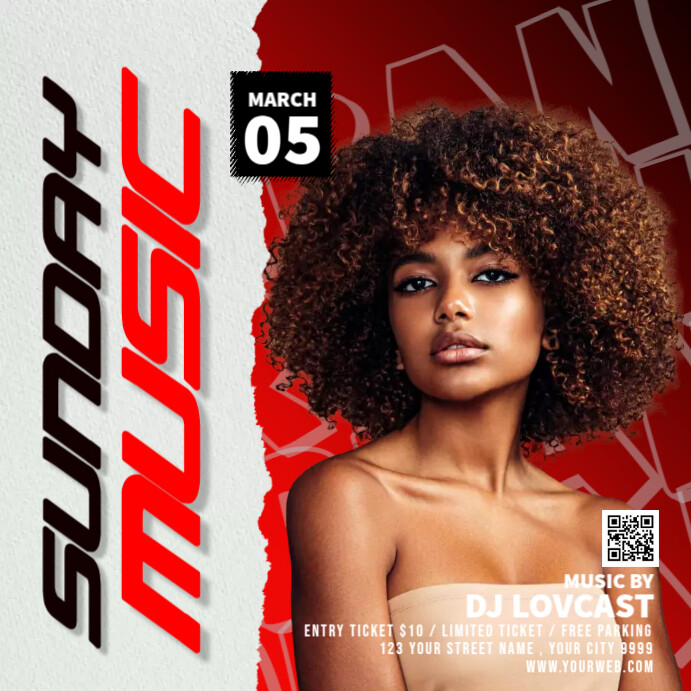 Sunday Music Template | PosterMyWall