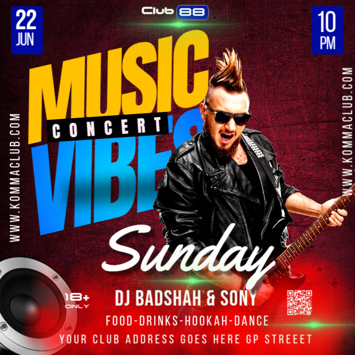 Copy of sunday music night party | PosterMyWall