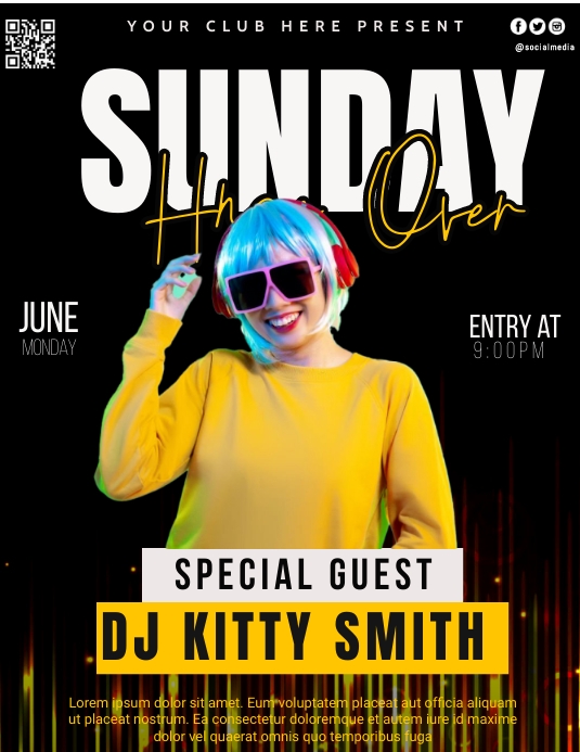 Sunday Music Party Template | PosterMyWall