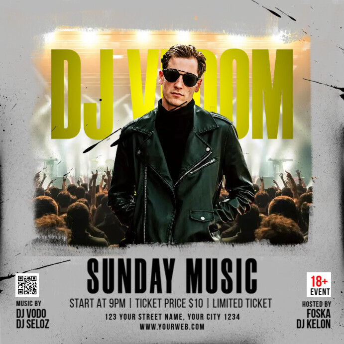 Sunday Music Party Template | PosterMyWall