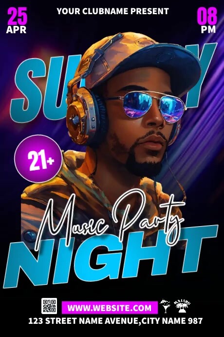 Sunday Music Party Night Templat | PosterMyWall
