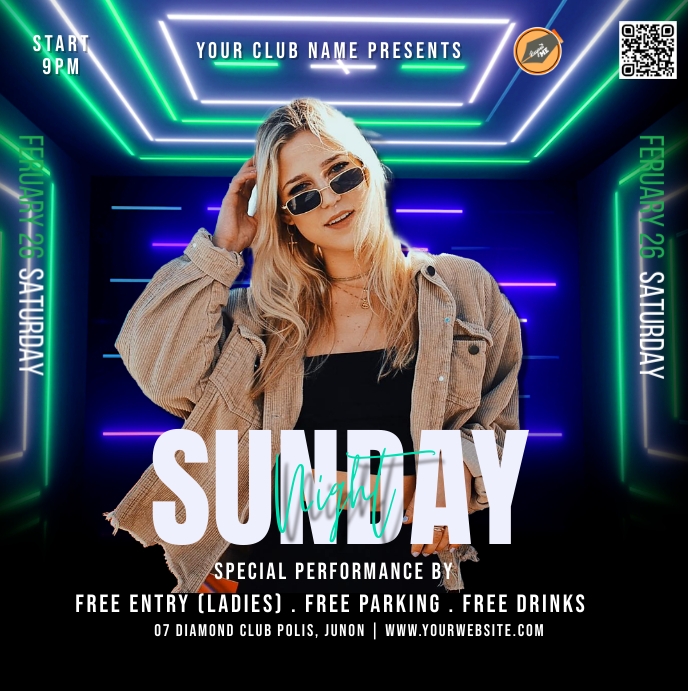 Plantilla de Sunday Night Ads | PosterMyWall