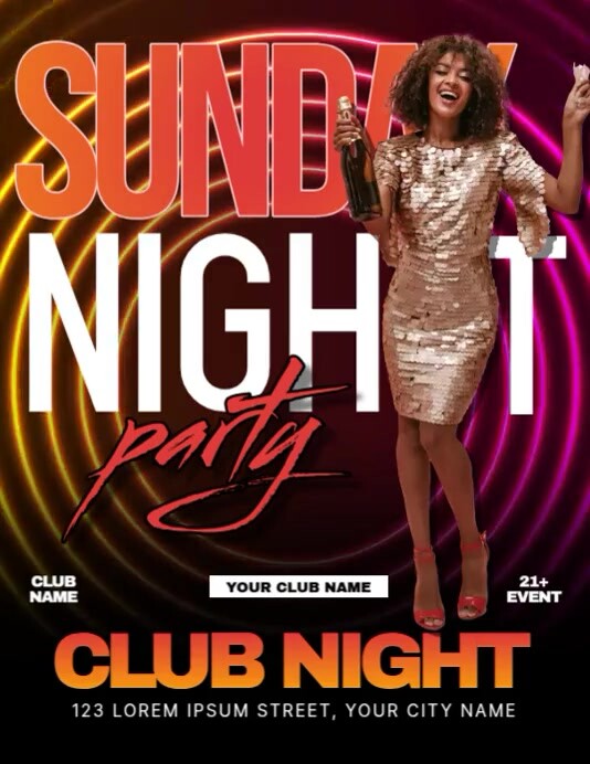Sunday Night Club Template | PosterMyWall