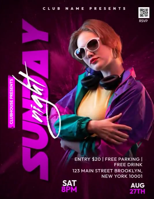 Sunday Night Club Template | PosterMyWall