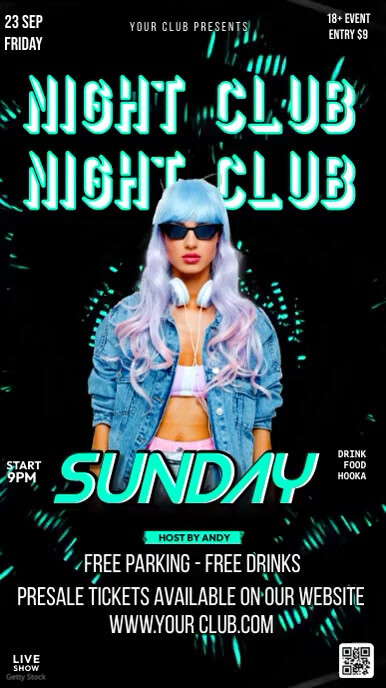 Sunday Night Club Template | PosterMyWall