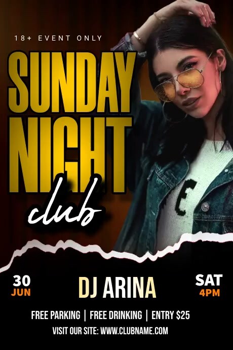 Sunday Night Club Template | PosterMyWall