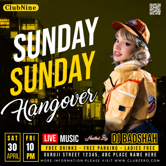 sunday night club party Template | PosterMyWall