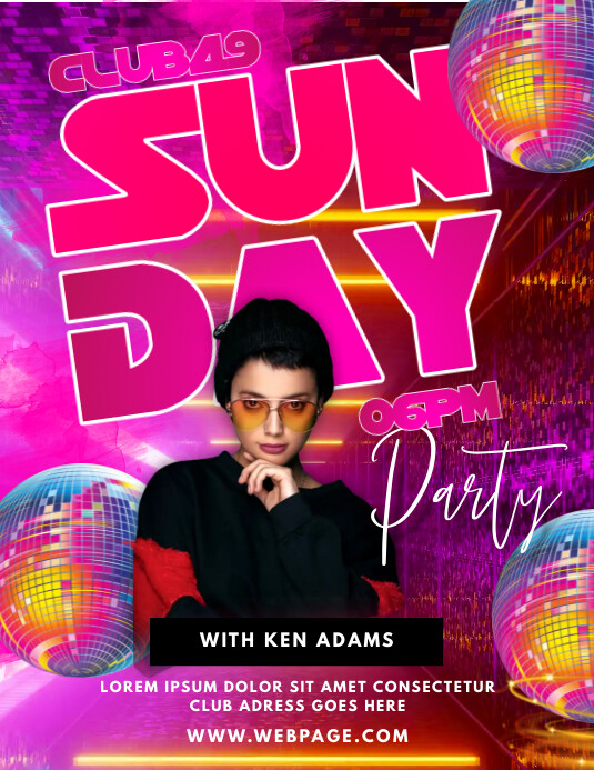 Copy of sunday night club party | PosterMyWall