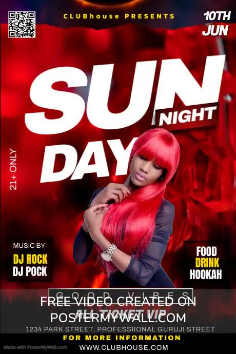 sunday night club party Template | PosterMyWall