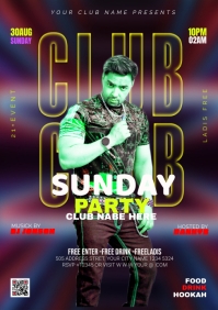 SUNDAY PARTY Template | PosterMyWall