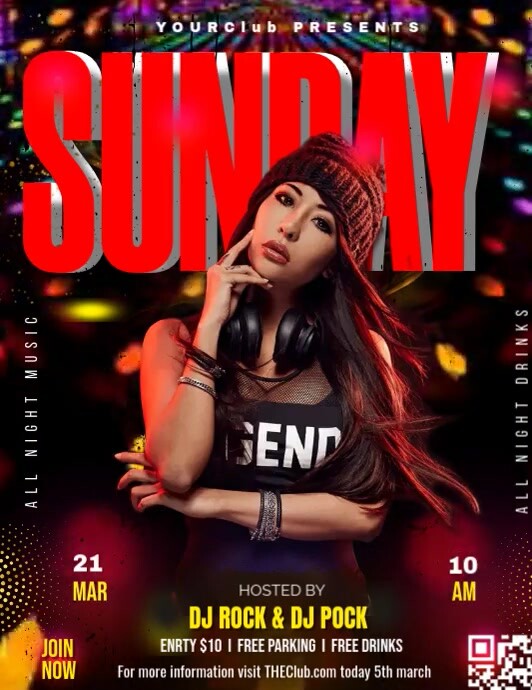 SUNDAY NIGHT Template | PosterMyWall