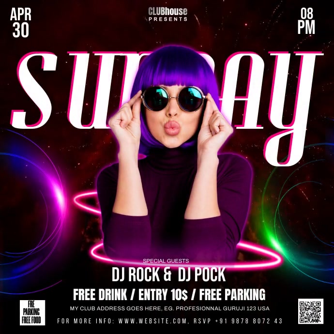 Plantilla de sunday night | PosterMyWall