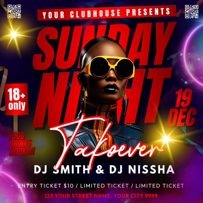 SUNDAY NIGHT Template | PosterMyWall