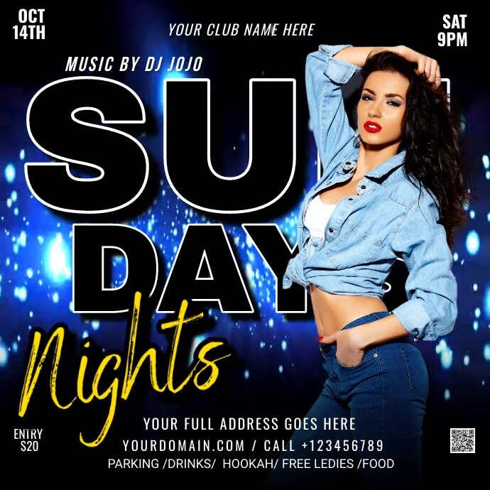 SUNDAY NIGHT Template | PosterMyWall