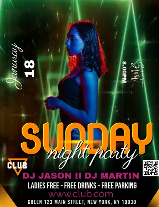 SUNDAY NIGHT Template | PosterMyWall