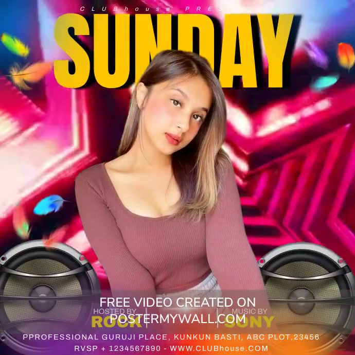 sunday night dj club party Template | PosterMyWall