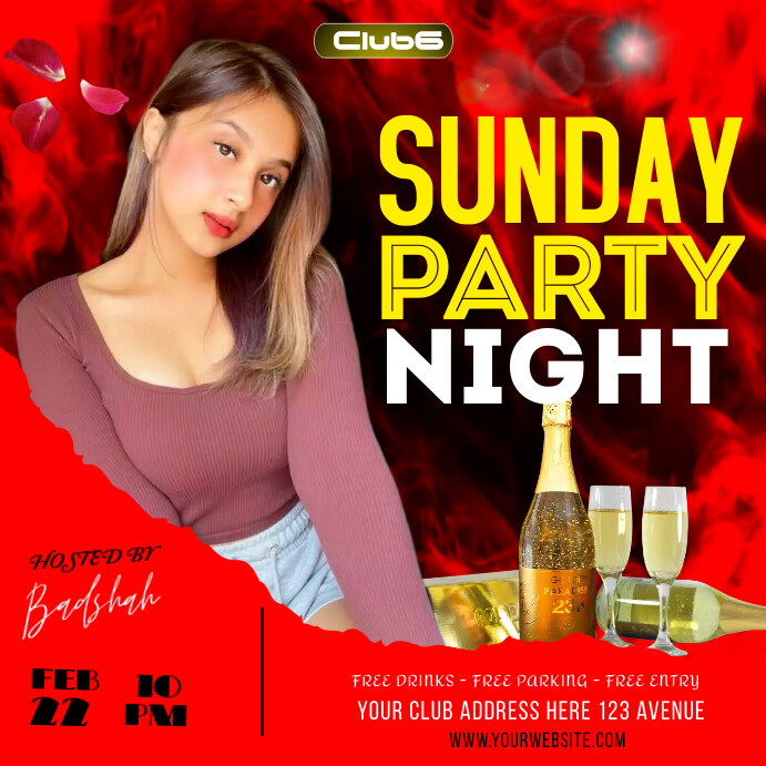 Plantilla de sunday night dj club party | PosterMyWall