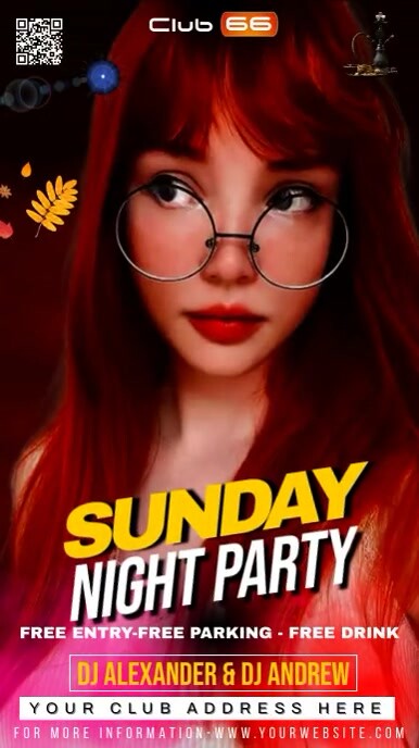 sunday night dj club party Template | PosterMyWall