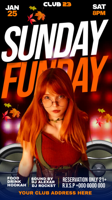 Copy of sunday night dj club party | PosterMyWall