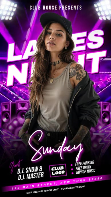 sunday night dj party Template | PosterMyWall