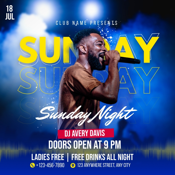 Sunday Night Instagram Post Template | PosterMyWall