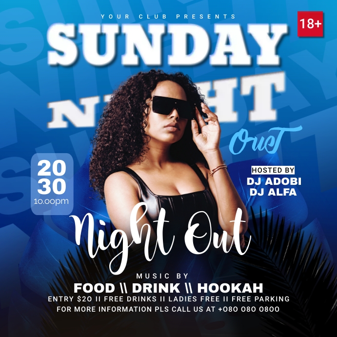 Copy of Sunday night out party flyer | PosterMyWall