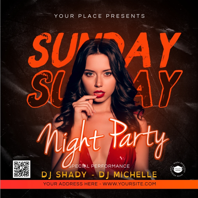 Sunday Night Party Ads Template | PosterMyWall