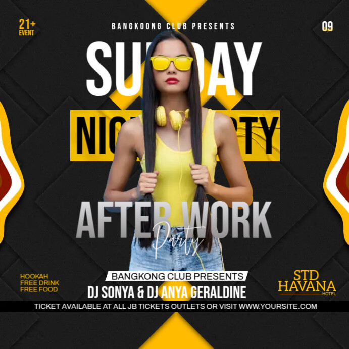 Modèle Sunday Night Party Ads | PosterMyWall