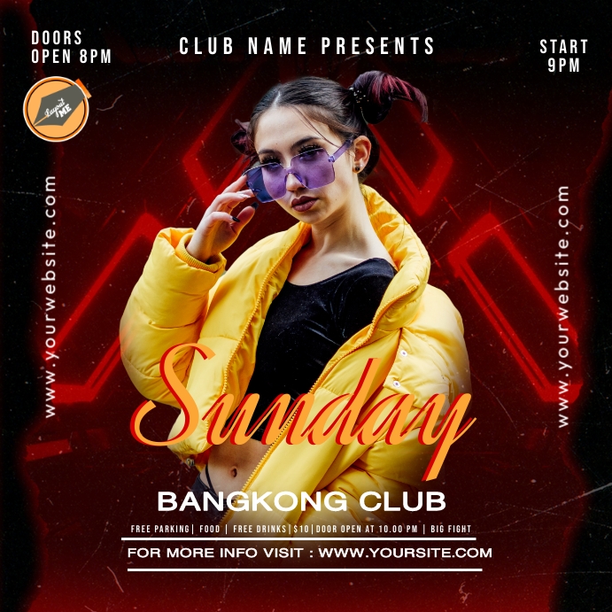 Sunday Night Party Ads Template | PosterMyWall