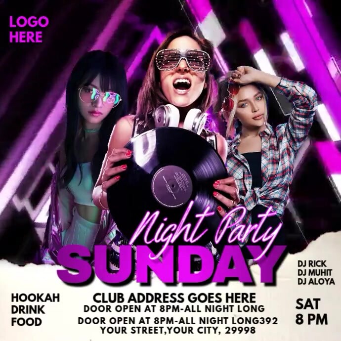 Sunday Night Party Template | PosterMyWall