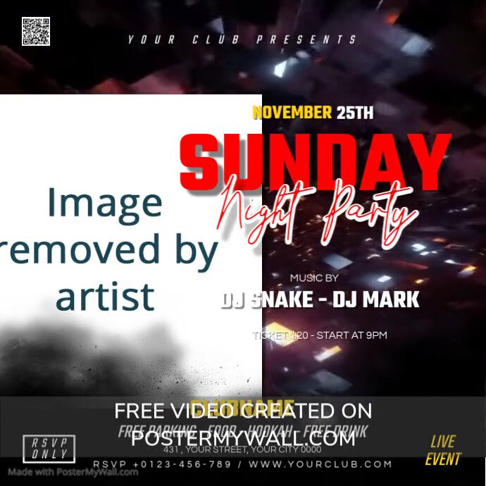 Sunday Night Party Template | PosterMyWall