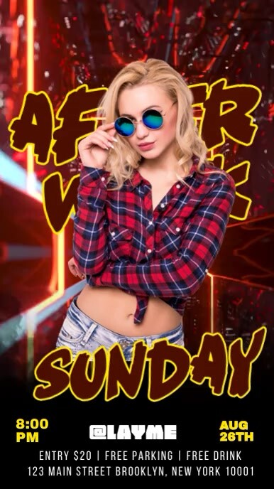 Sunday Night Party Template | PosterMyWall