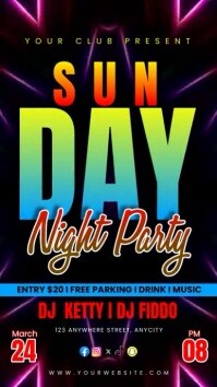 Sunday Party Time Template | PosterMyWall