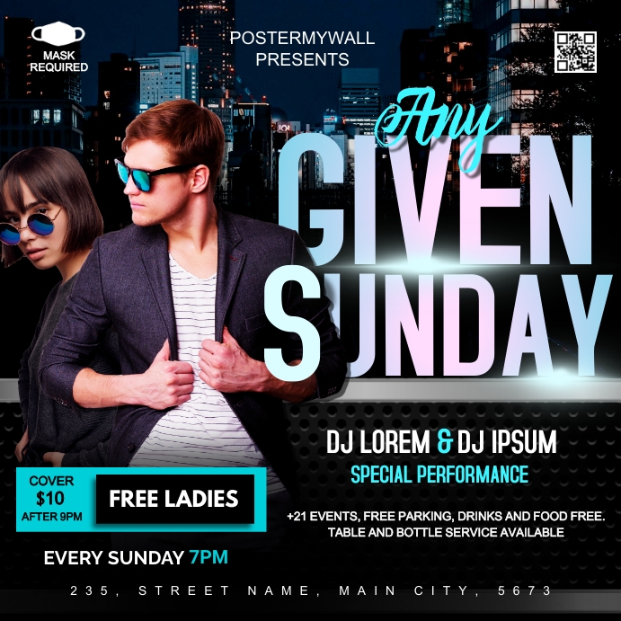 sunday night party Template | PosterMyWall