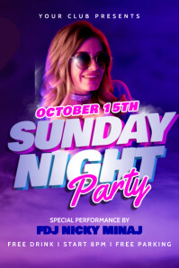 sunday night party Template | PosterMyWall