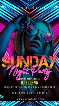 Sunday Night Party Template | PosterMyWall