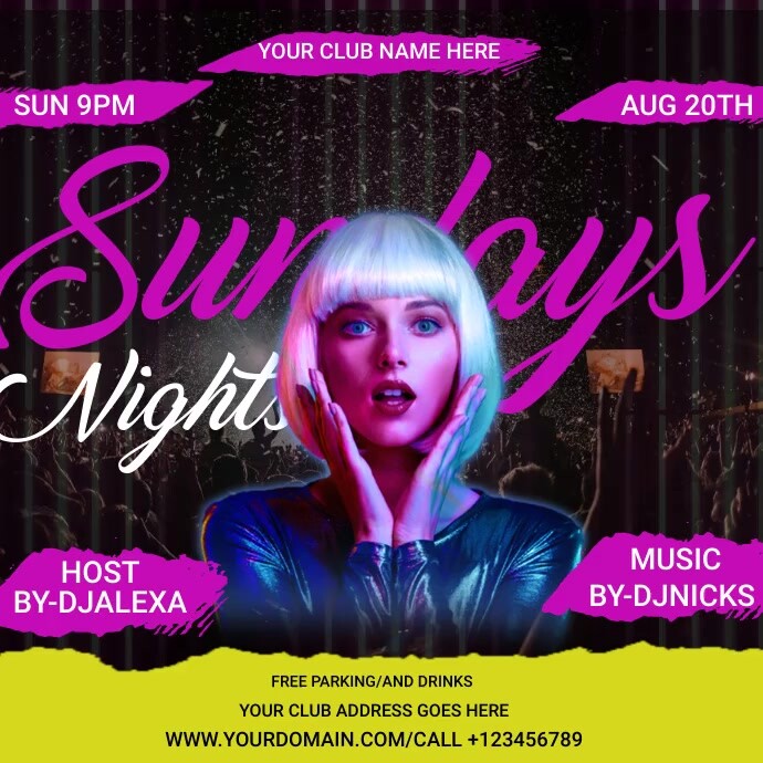 Sunday night party Template | PosterMyWall