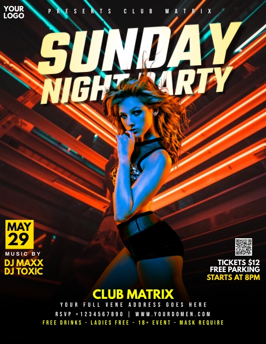 Copy of SUNDAY NIGHT PARTY | PosterMyWall