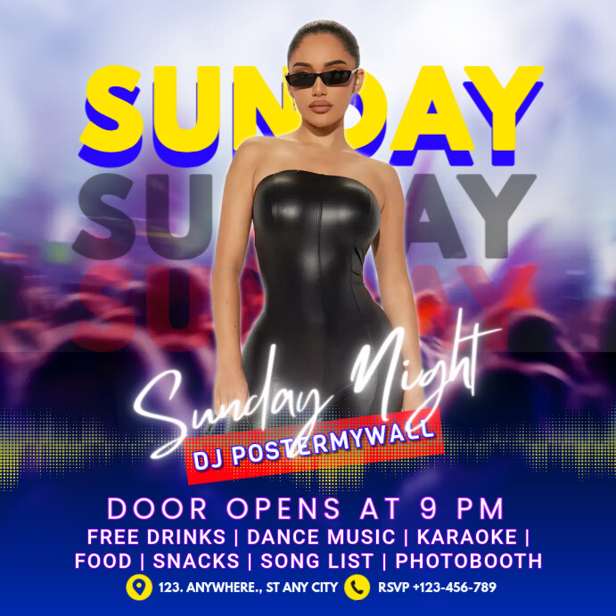 Copy of SUNDAY NIGHT PARTY | PosterMyWall