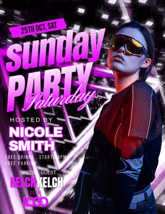 Sunday Night Party Template | PosterMyWall