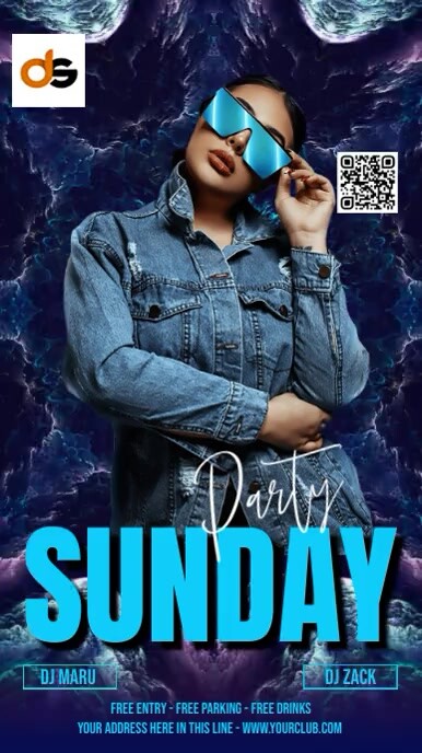 Sunday Night Party Template | PosterMyWall