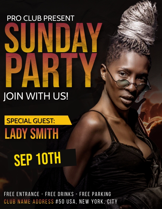 Sunday Night Party Template | PosterMyWall