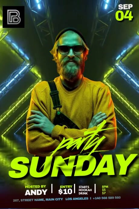 Sunday Night Party Template | PosterMyWall