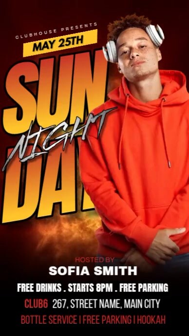 Sunday Night Party Template | PosterMyWall