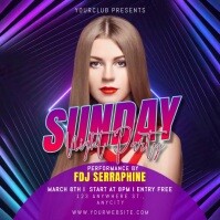 SUNDAY NIGHT PARTY Template | PosterMyWall