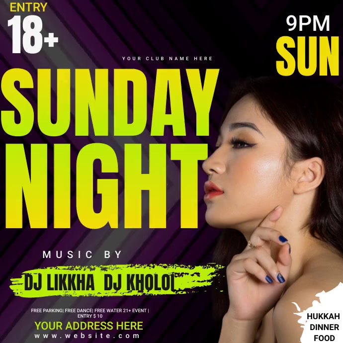 Sunday night party Template | PosterMyWall