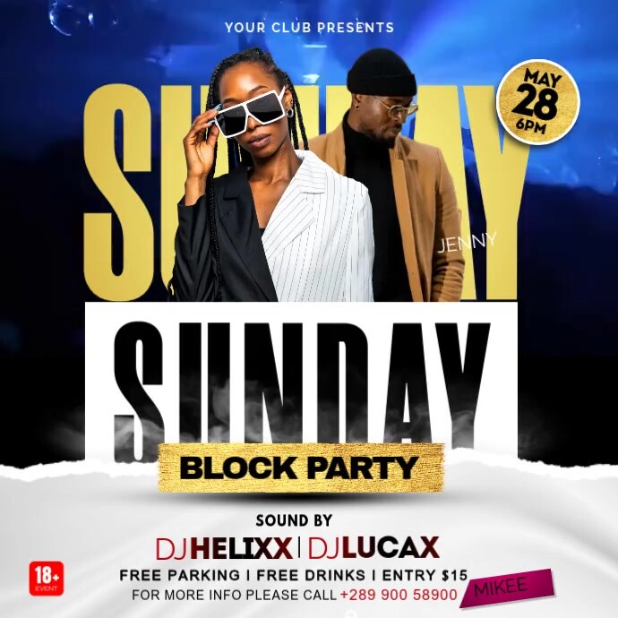 Sunday Night Party Template | PosterMyWall