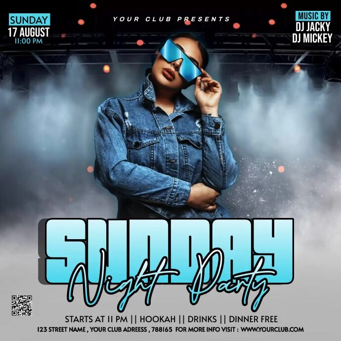 Sunday Night Party Template | PosterMyWall