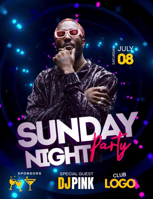 Sunday Night Party Template | PosterMyWall